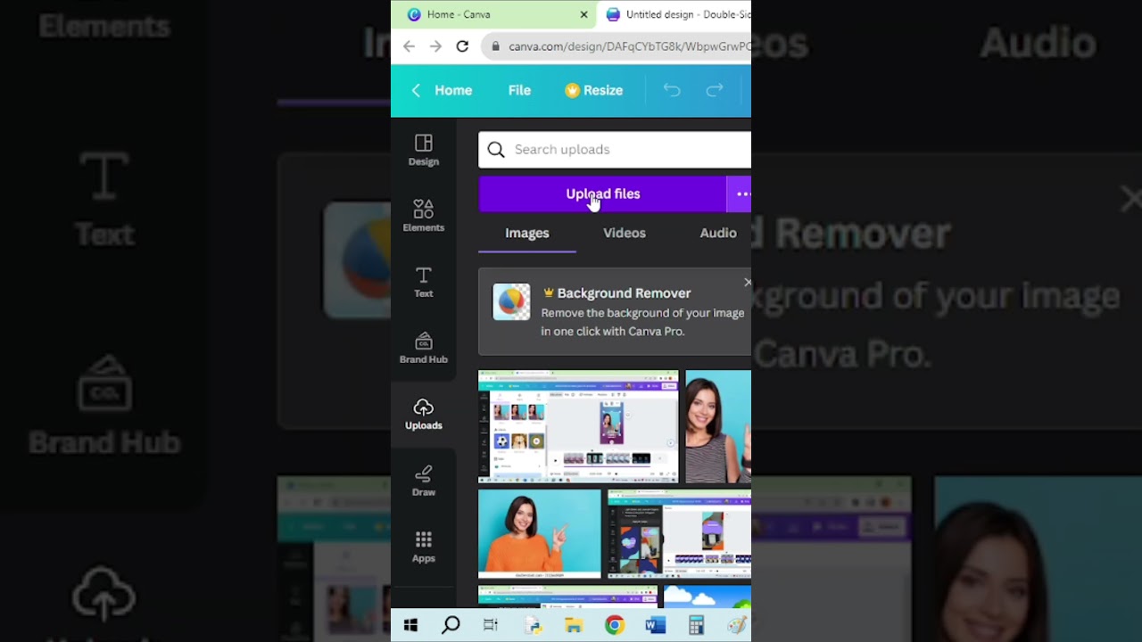 How to upload photo in canva??? / canva app mein photo kaise lagaen #shorts