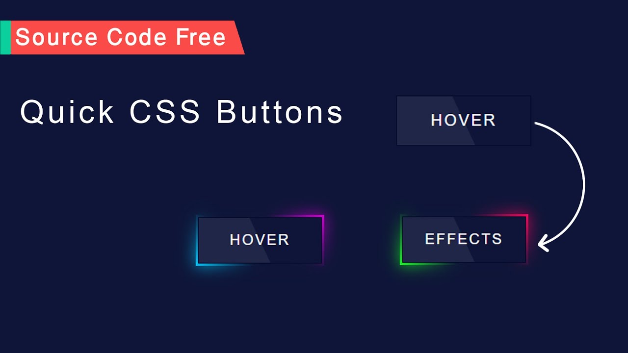 Creative CSS Button Hover Effects | Glowing Gradient Border Effects Using HTML And CSS