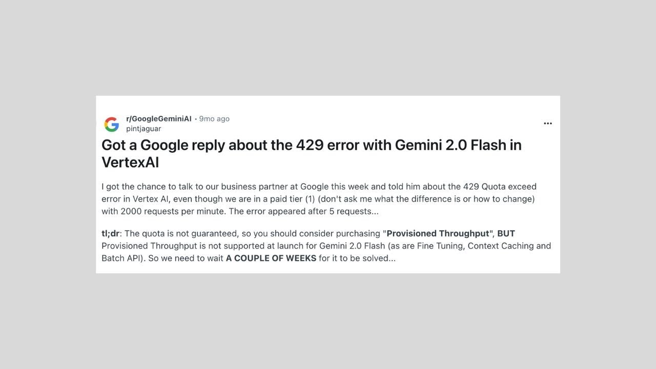 How To Fix Gemini API Error Code 429?