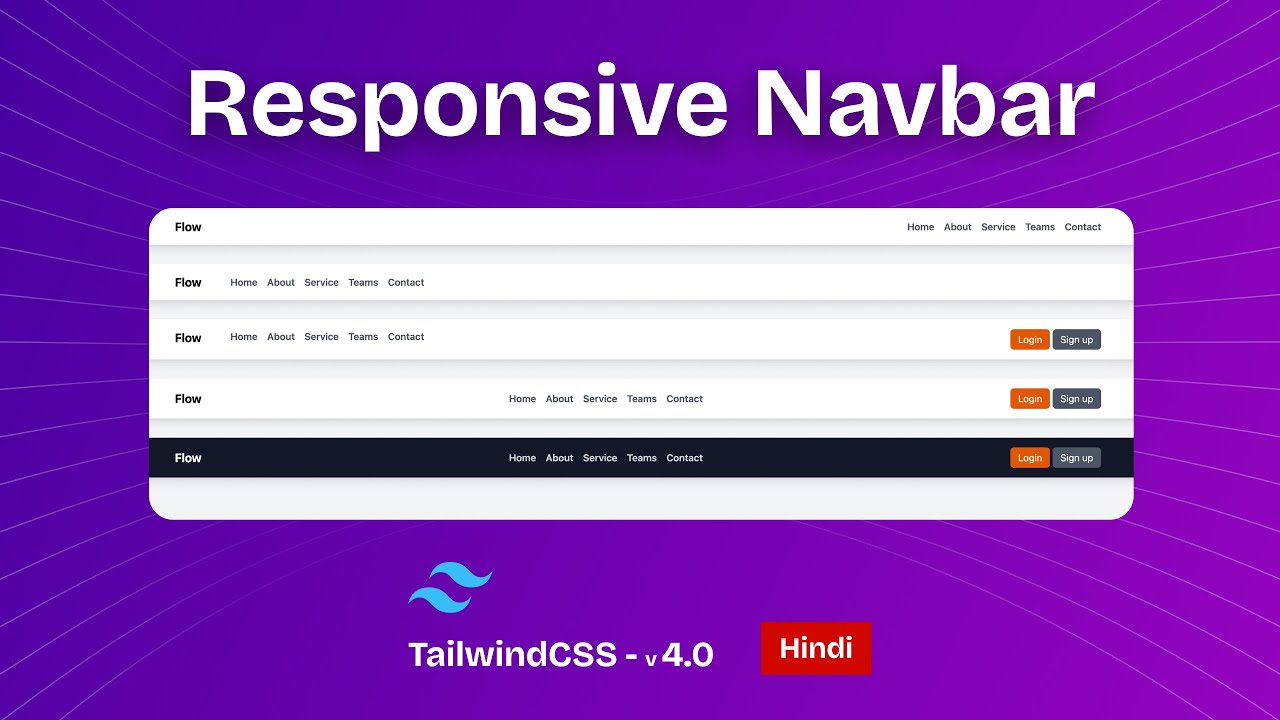🔥 Responsive Navbar UI with Tailwind CSS | Mobile-First Design Tutorial