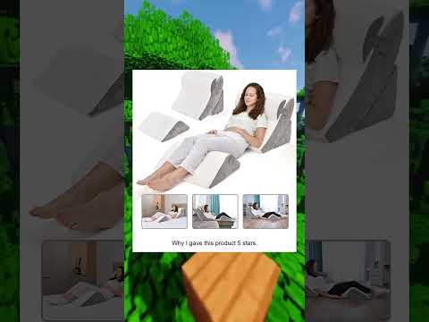 BRITENWAY Bed Wedge Pillow Set – 4pc Orthopedic Wedge Pillow Set for Sleeping – 45D Memory Foam Post