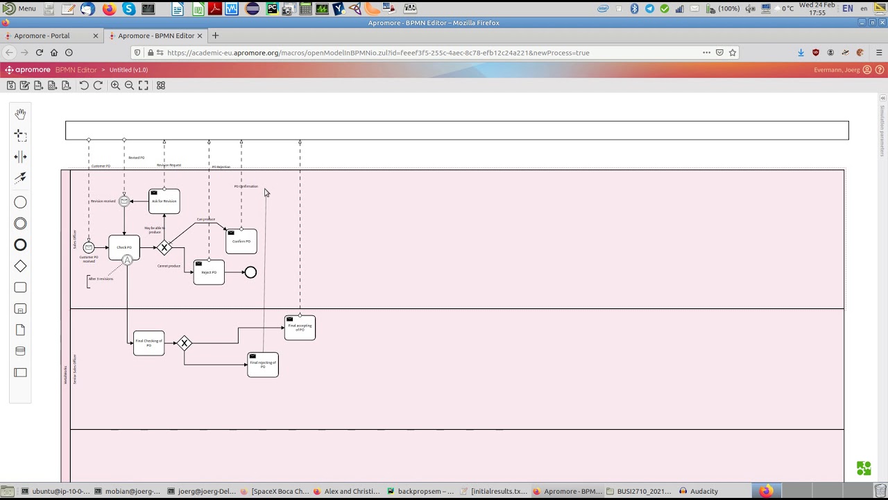 Example process model in Apromore