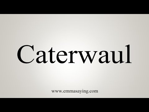 How To Say Caterwaul