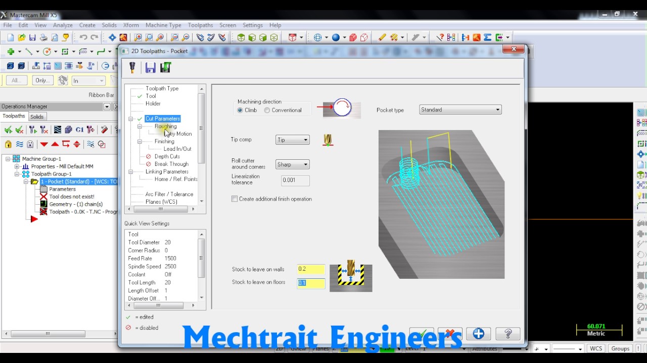 Mastercam X5  Mirror toolpath