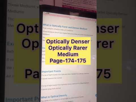 Class10 |Optically Denser and Rarer Medium |Page174-175