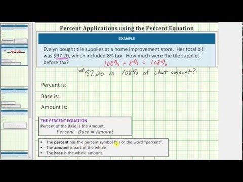 Percent App: Find a Price Before Tax From Total Price