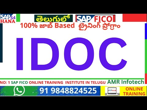 IDOC Concept-What is Meant by ALE & EDI - SAP FICO Course in Telegu - idoc in sap - IDOC Concept