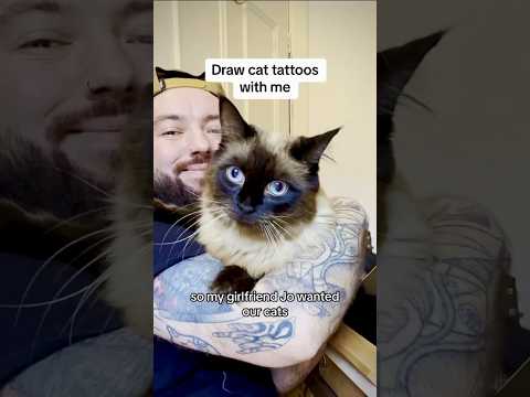 Drawing my gfβs cat fruit salad tattoos πππ± #drawwithme #drawingtutorial #tattoo #shorts #cats