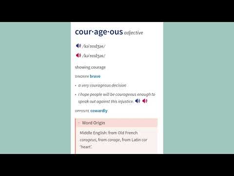 English Vocabulary: courageous