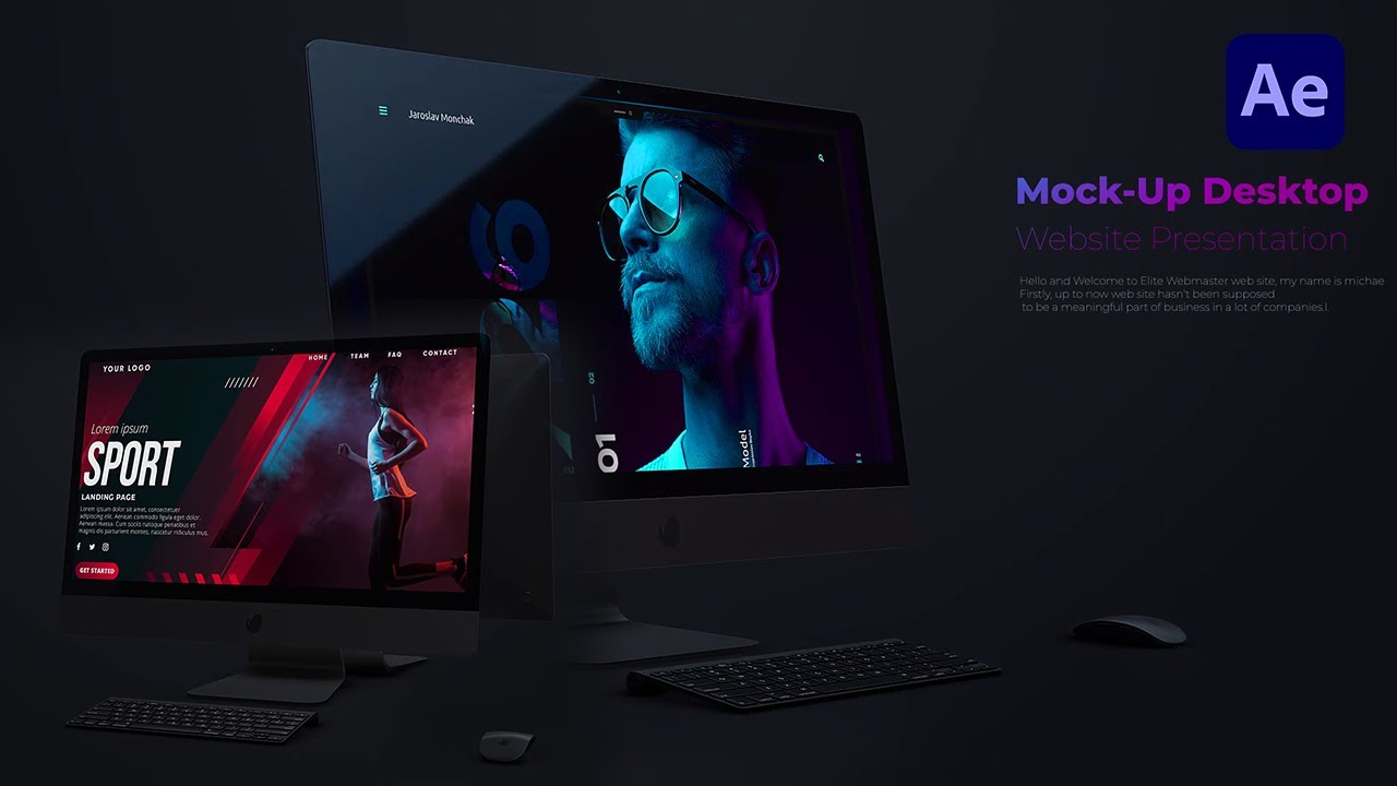 Website presentation mockup Template | after effects template