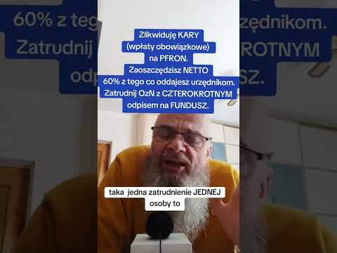 Zlikwiduję KARY (wpłaty obowiązkowe) na PFRON. Oszczędność NETTO 60% z tego co dajesz urzędnikom.