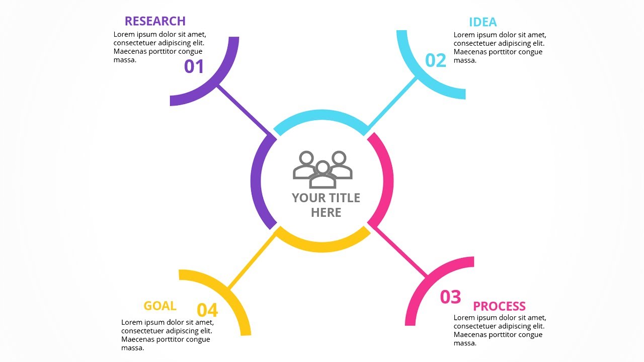 Create 4 Steps Infographic Slide in PowerPoint