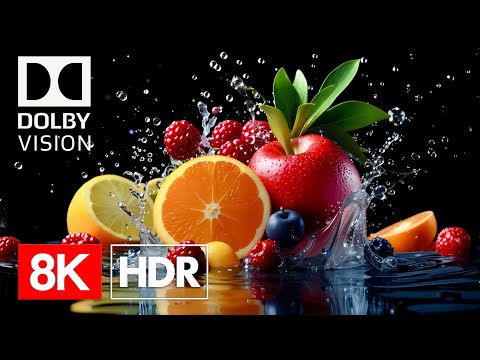 Glistening Fruits  in 8K HDR Dolby Vision™ OLED | 8K Video Ultra HD