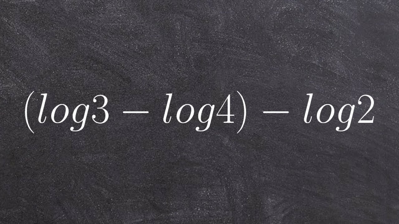 Condensing a logarithmic expression and simplifying the expression