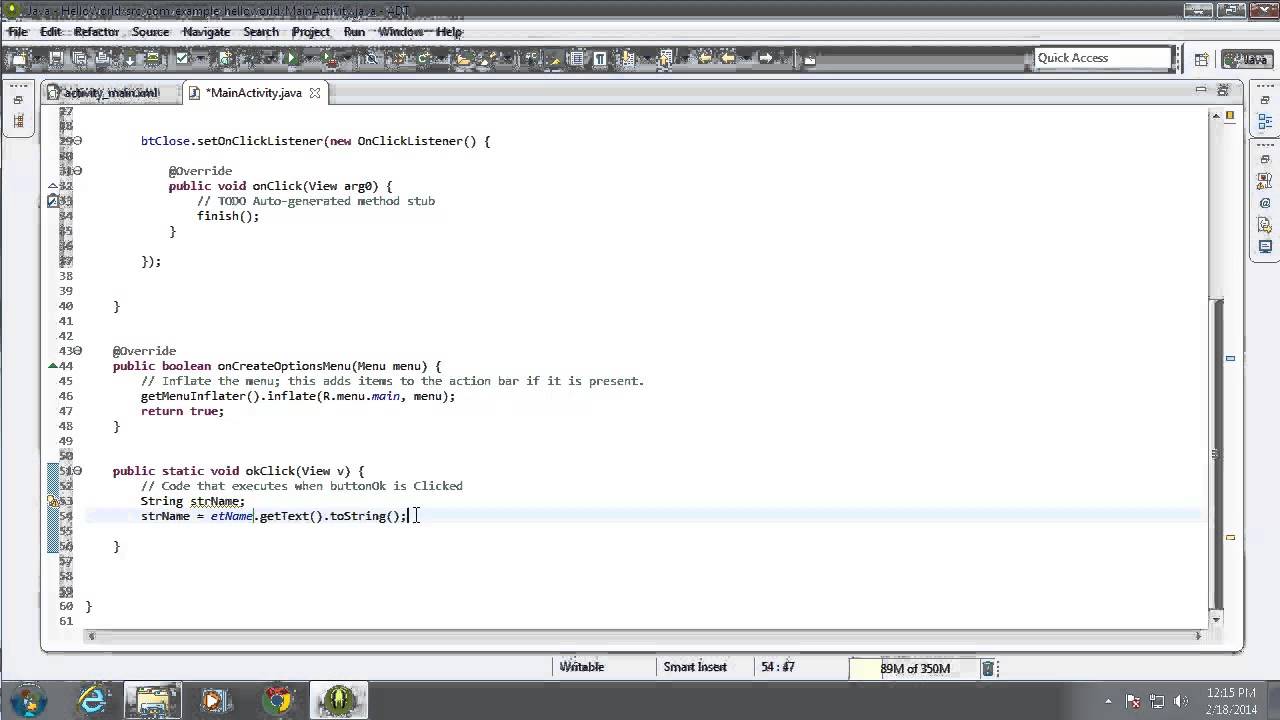 Android: getText and setText Methods