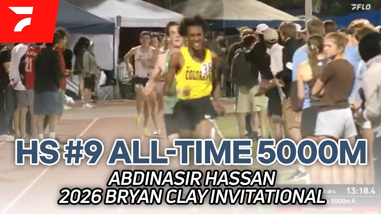 Abdinasir Hassan Runs High School No. 9 ALL-TIME 5000m 🔥 13:52.31 | 2026 Bryan Clay Invitational