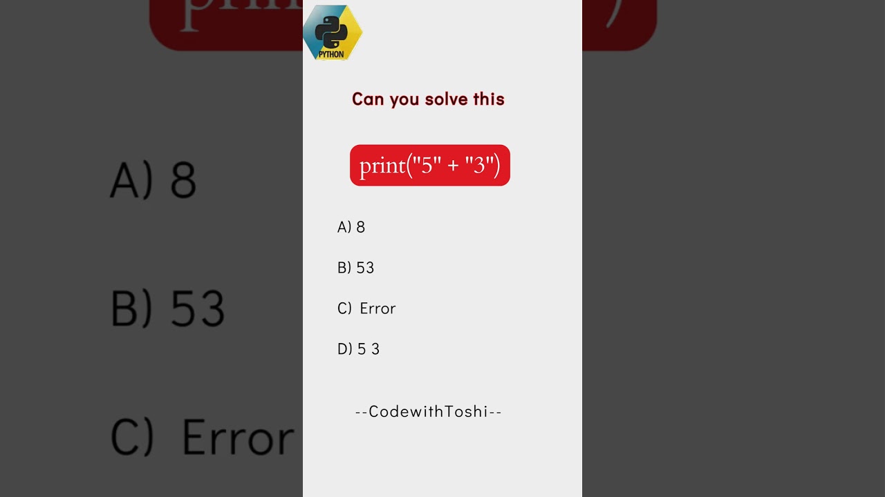 Can You Solve This Python Question? 🤔 #python  #quiz  #programming
