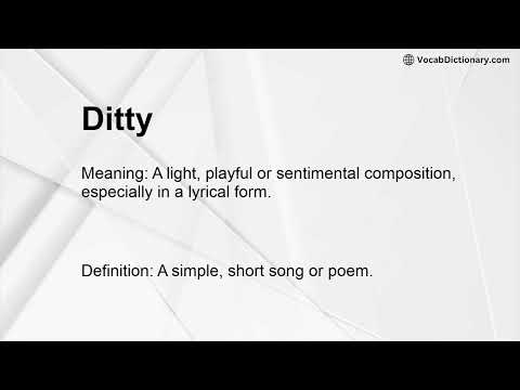 Ditty Meaning