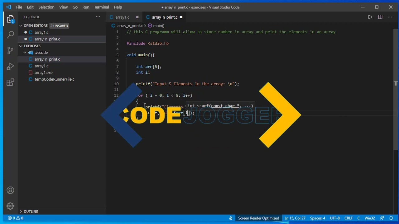 Array - C programming exercises