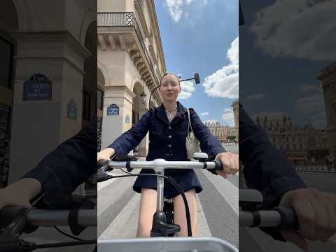Bike fashion errands: 🚲✨ Off to explore Mango’s revamped flagship in Paris! #Shorts