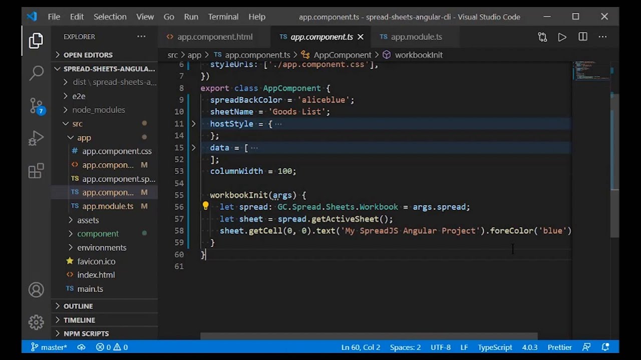 Getting Started with SpreadJS Angular