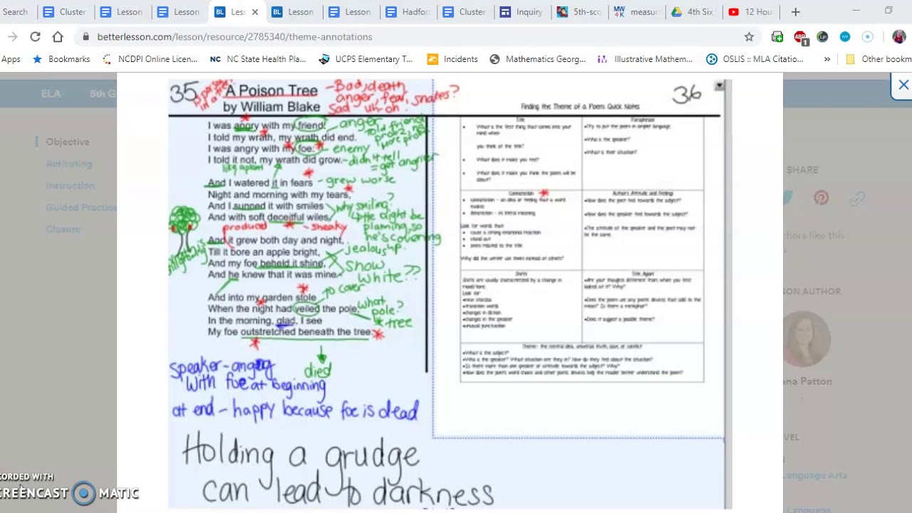 5th Grade Language Arts January Annotating Text as a Comprehension Skill