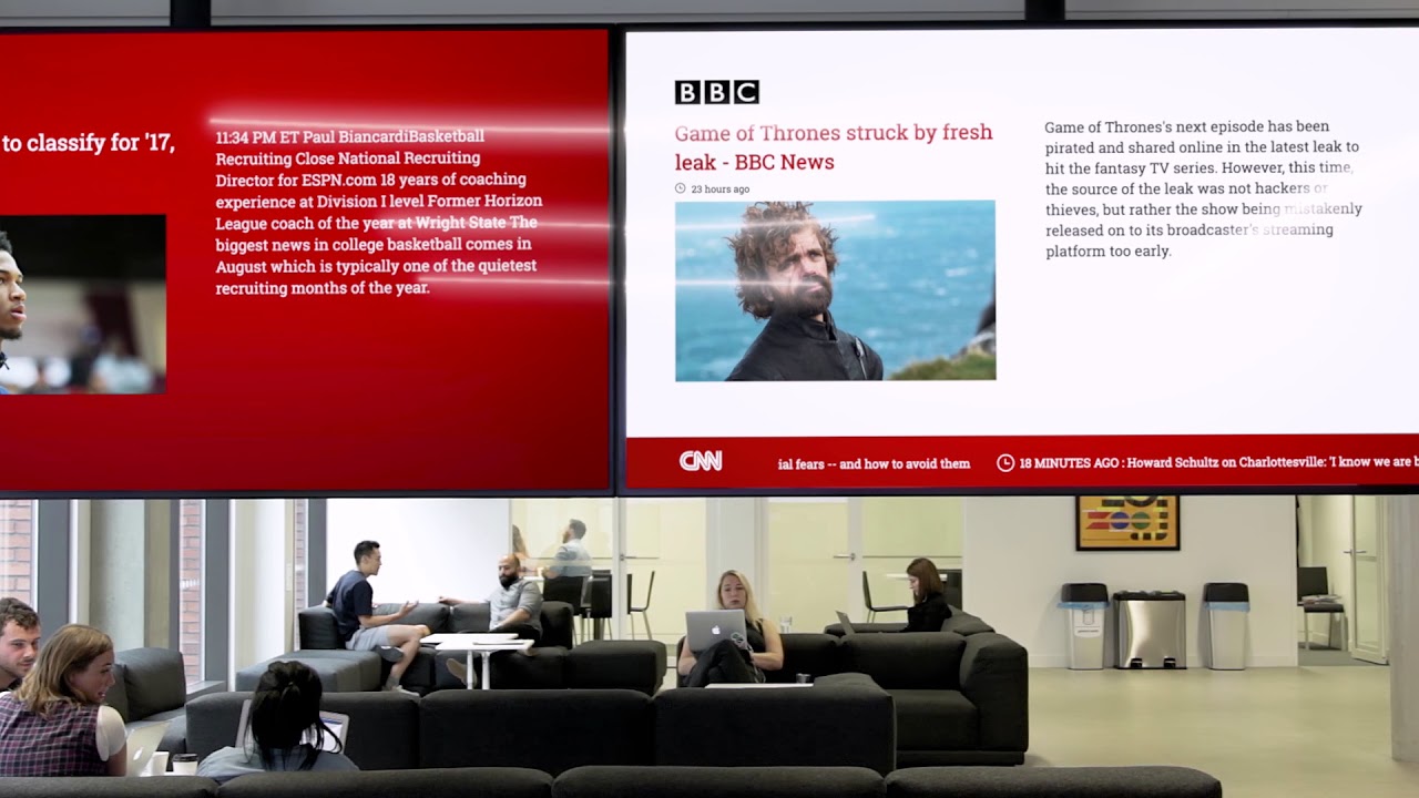 Digital Signage News apps on ScreenCloud