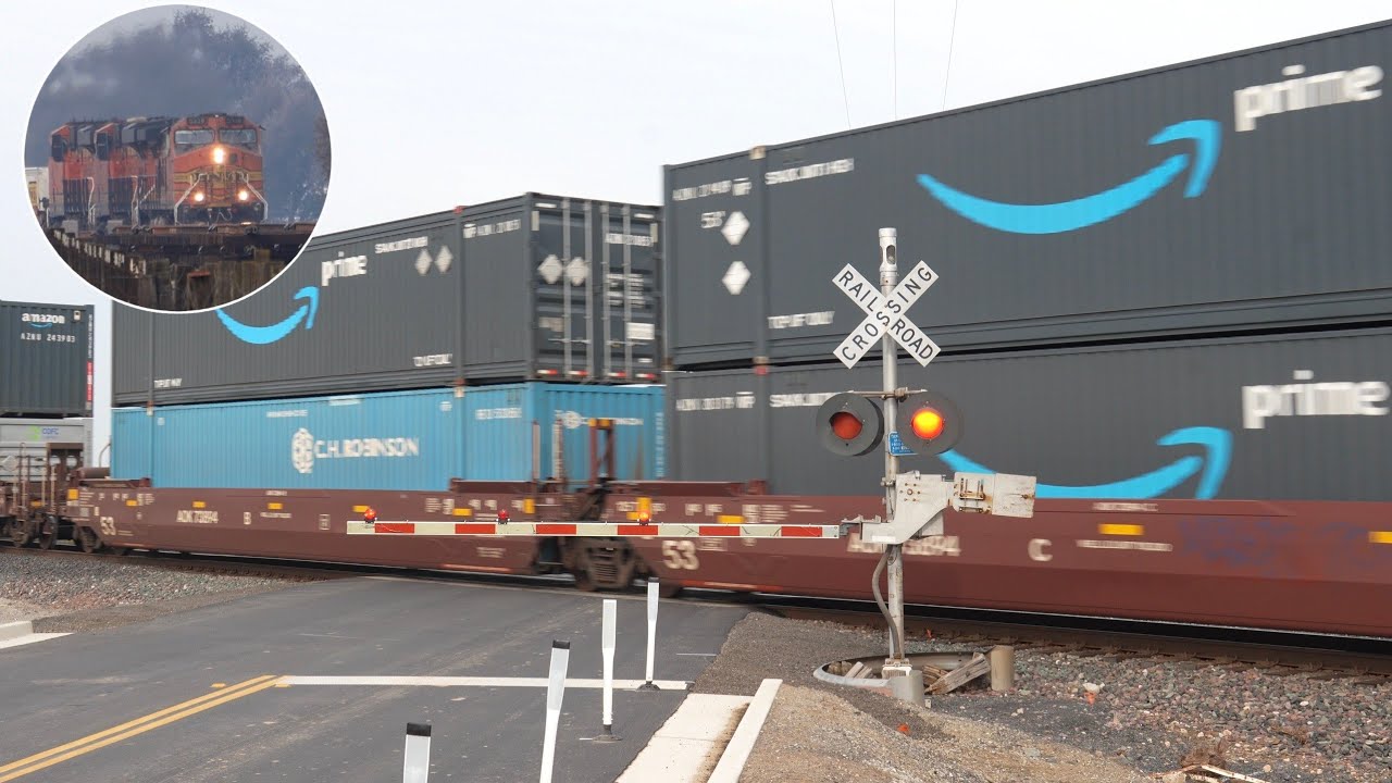 BNSF 5338 Intermodal East | Brennan Rd. Railroad Crossing & Roadway Rebuilt | Escalon CA