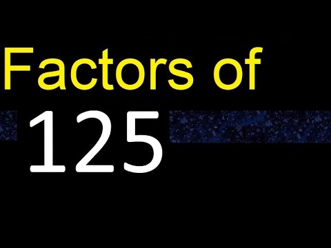 factors of 125 , how to find factors of an integer, dividers of . quick method trick fast