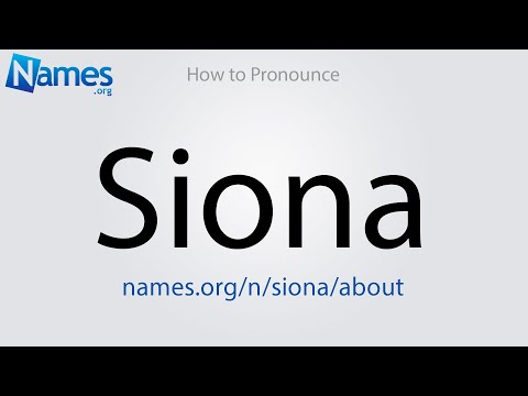 How to Pronounce Siona