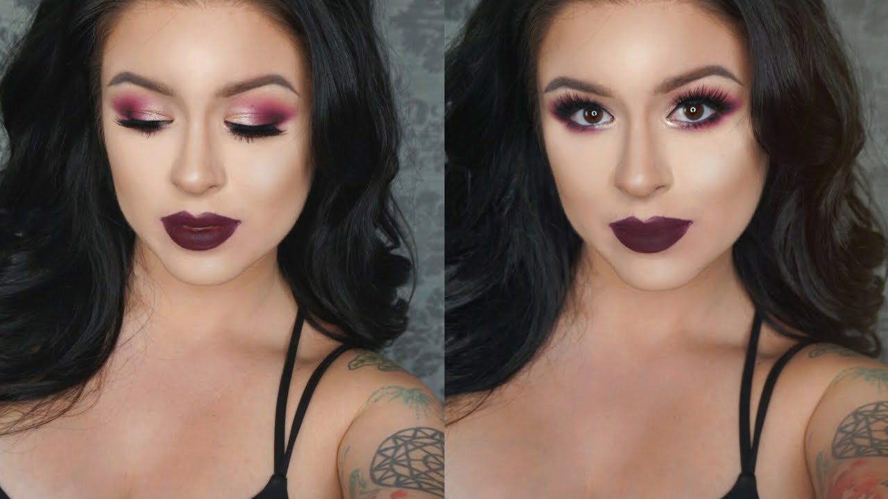 Fall Makeup Tutorial: Glam Burgundy Smokey Eye
