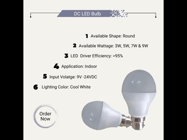 DC LED Bulb - DC LED Bulb 3w 5w 7w Manufacturer from Pune