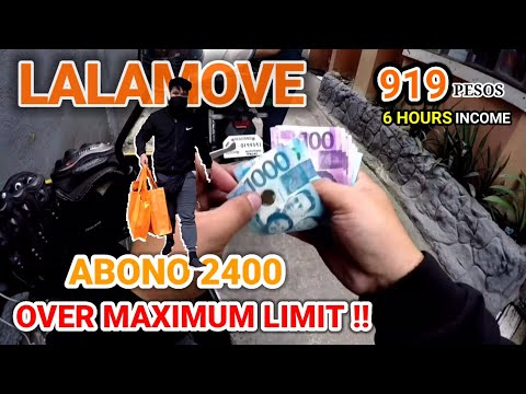 919 INCOME IN JUST 6 HOURS ON DUTY KAY LALAMOVE | PAABONO NA SOBRA SA MAXIMUM LIMIT