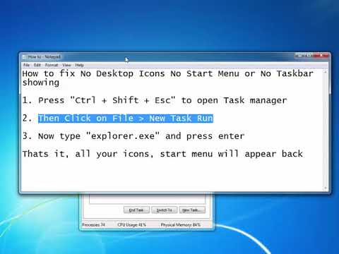 268 How to fix No Desktop Icons No Start Menu or No Taskbar showing2