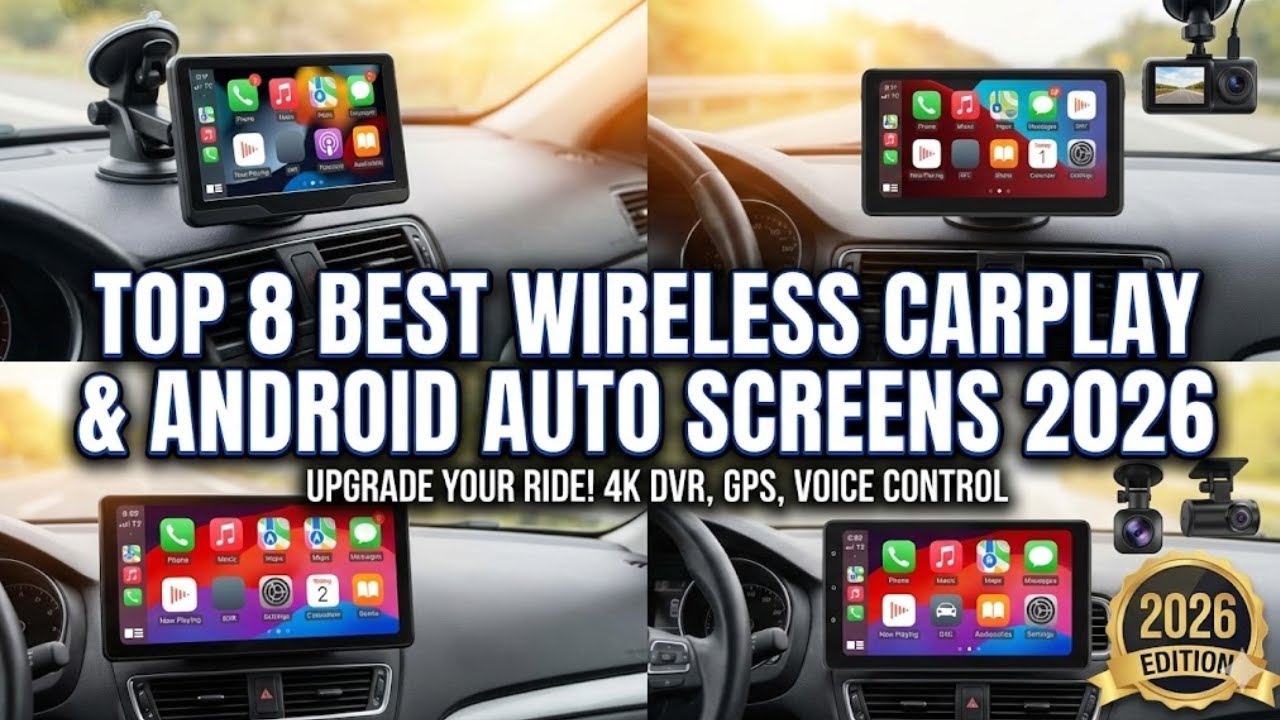 Top 8 Best Apple CarPlay & Android Auto Screens 2026 | Wireless Car Screens Review