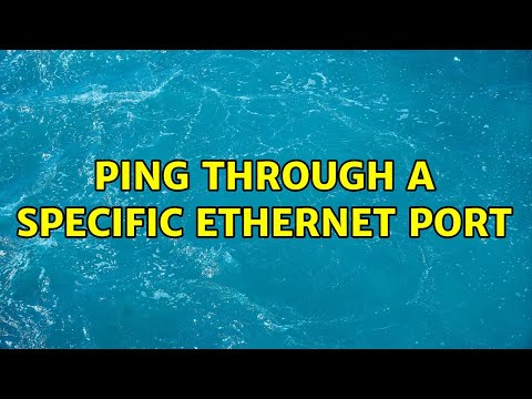 Unix & Linux: Ping through a specific Ethernet port