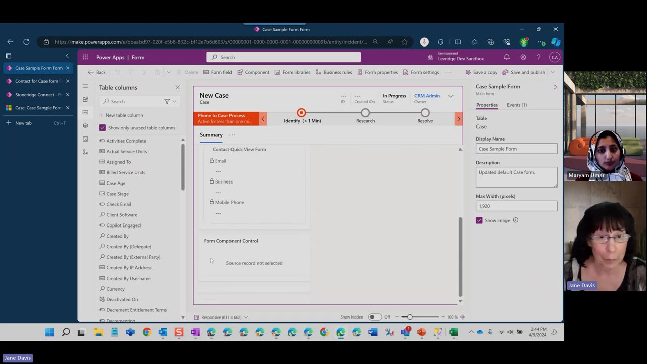 Embed Multiple Components Into a Single Form with Power Apps Form Component Control