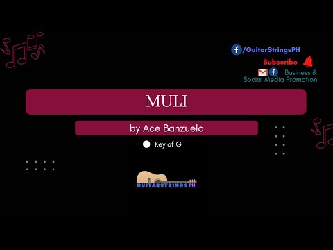 Muli - Ace Banzuelo Karaoke Acoustic Guitar (Original Key)