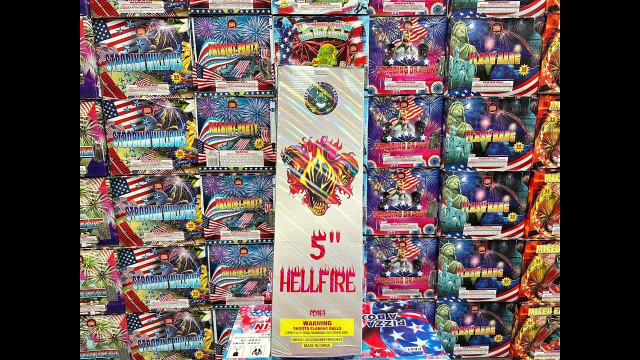 5” Hellfire canister shells by Pyro Demon Fireworks