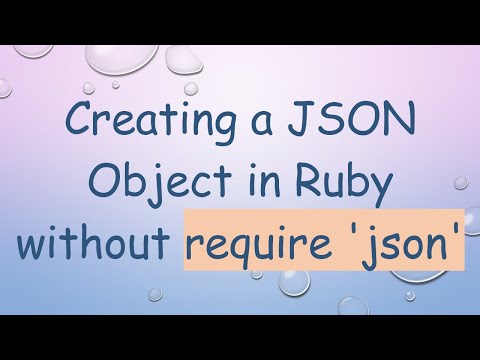 Creating a JSON Object in Ruby without require 'json'