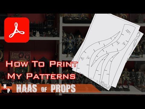 How to Print my PDF Templates / Patterns for Foam Cosplay Tutorials | Free COSPLAY TEMPLATES