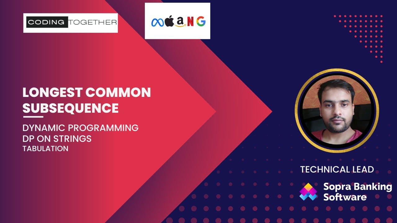 Leetcode 1143 | Longest Common Subsequence | Dynamic Programming | DP on Strings | Tabulation