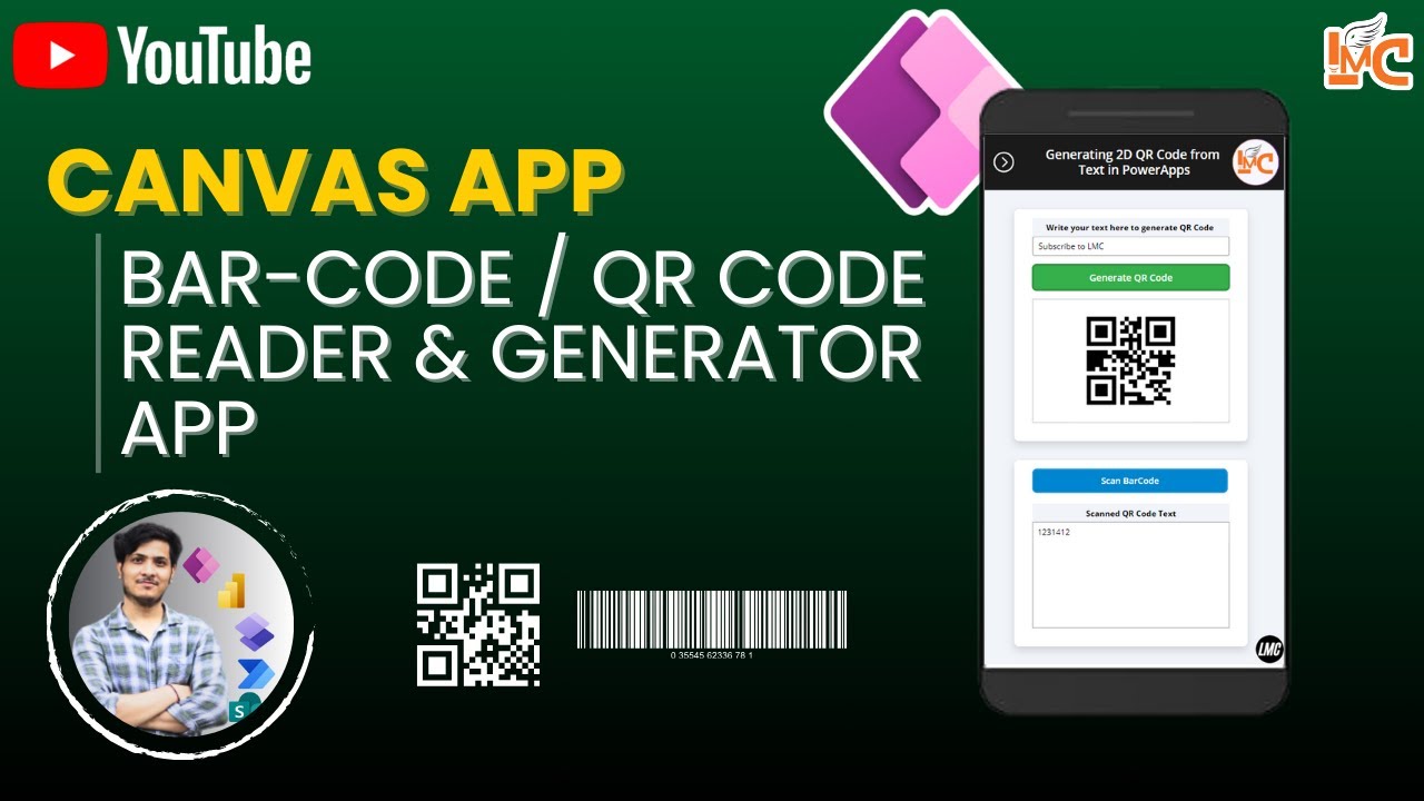 Scan and Generate QR Code/ Bar Code in Canvas App #Powerapps #canvasapps #barcode #qrcode