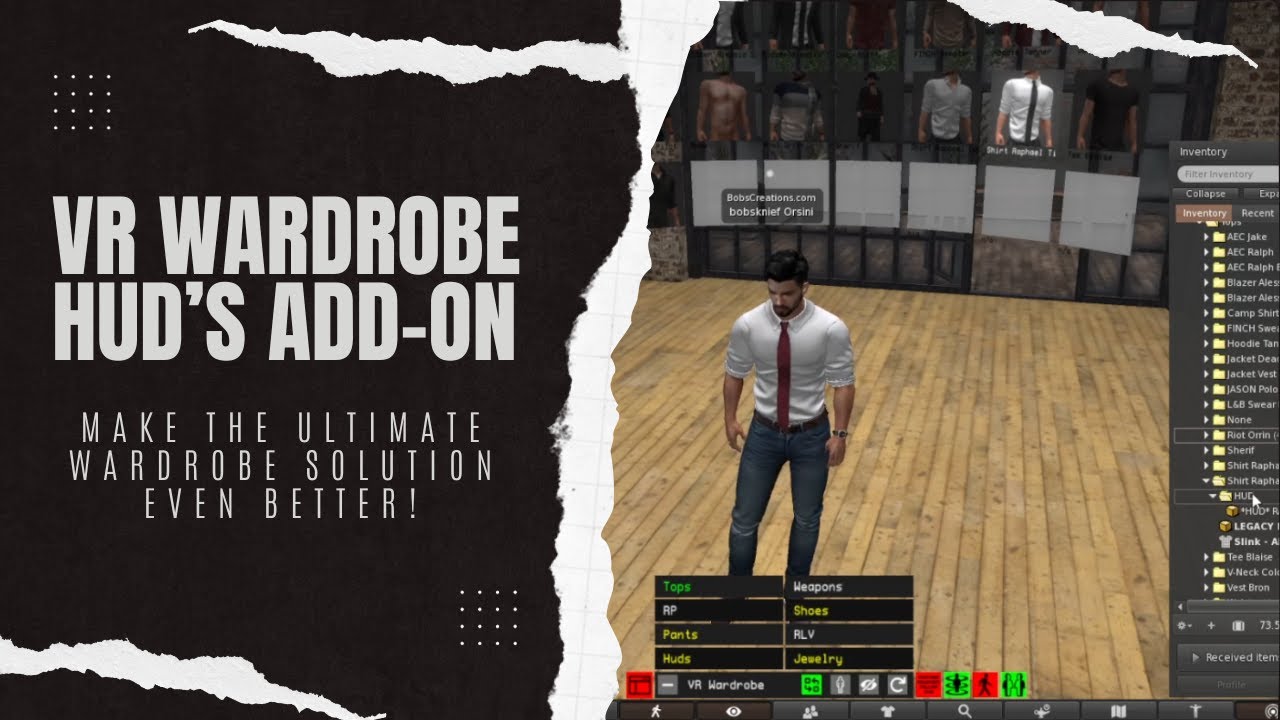 VR Wardrobe HUD’s Add-on (Second Life)
