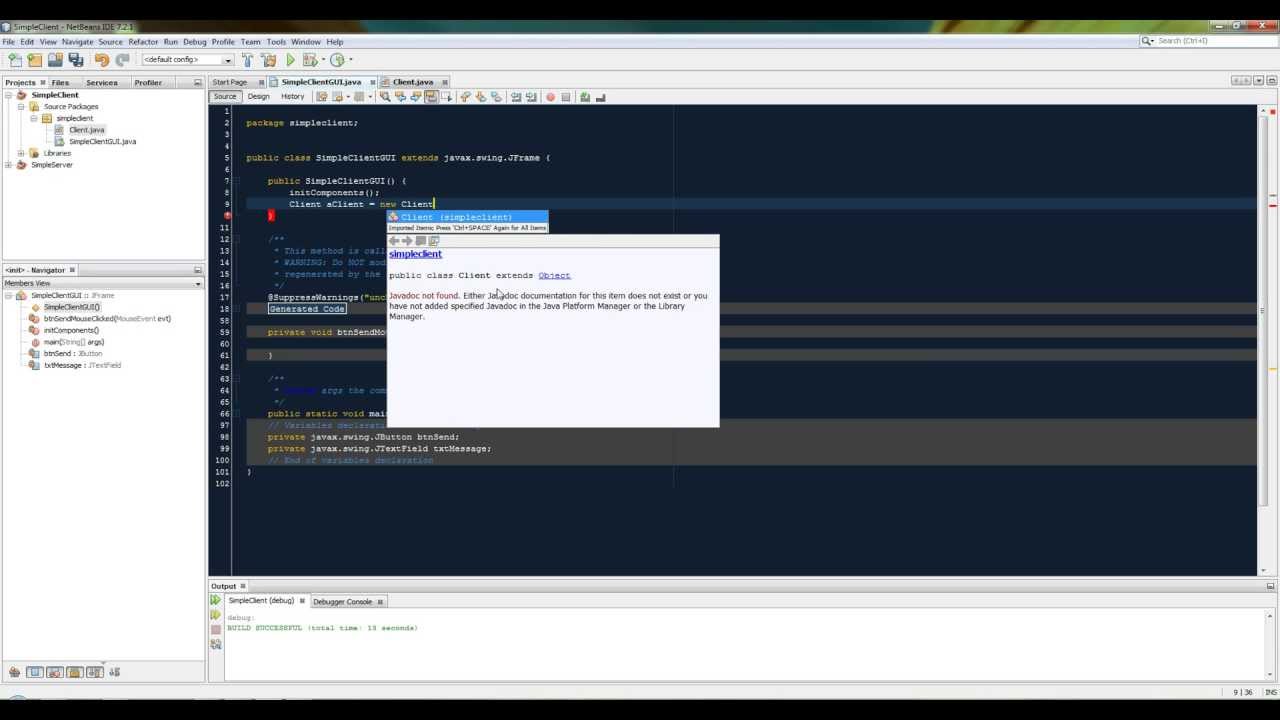 Java Simple Client Tutorial | The Call Stack