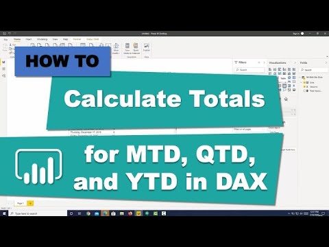 Calculate Totals for MTD, QTD and YTD in DAX