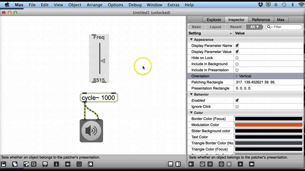 Max MSP V6 Tutorial 6 - live.slide