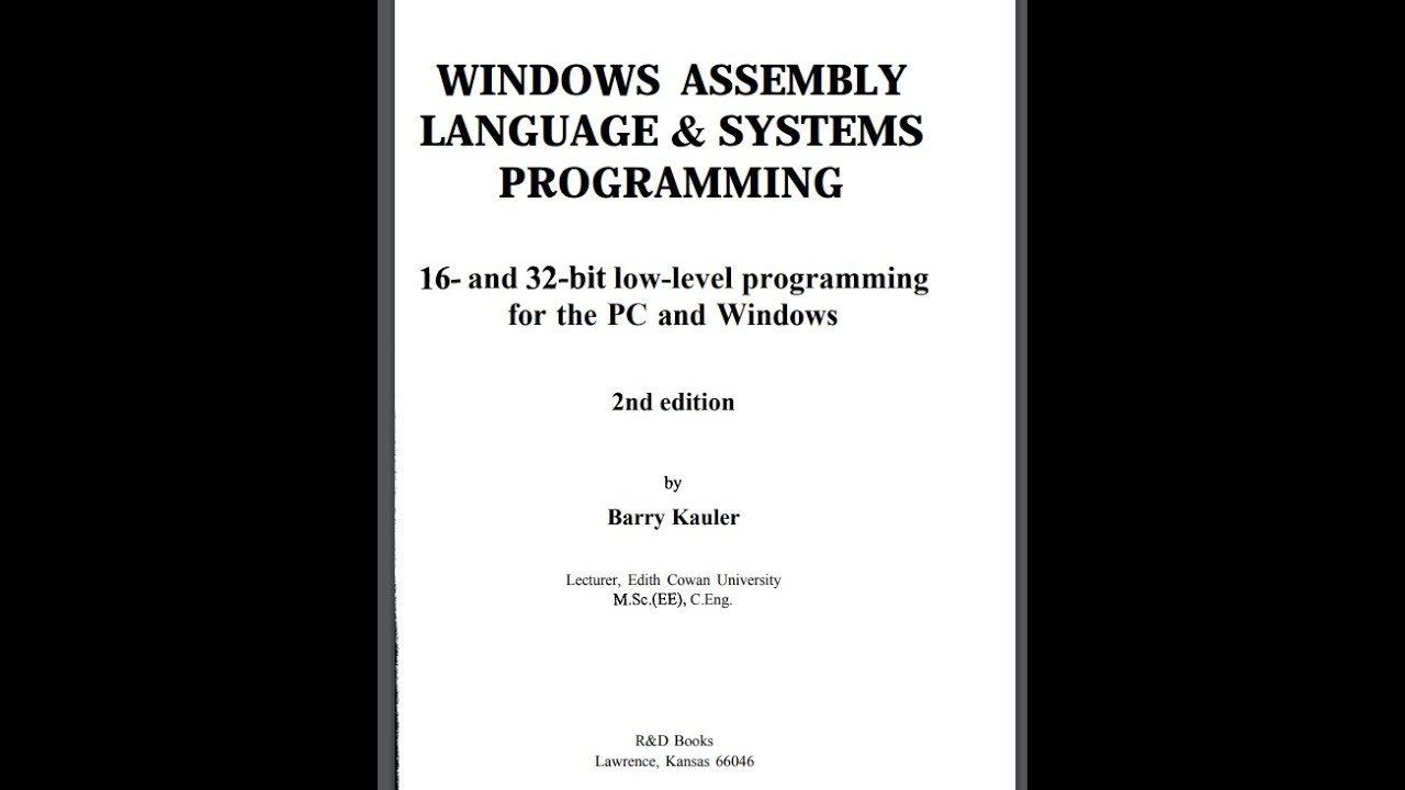 WINDOWS ASSEMBLY LANGUAGE & SYSTEMS PROGRAMMING (1)