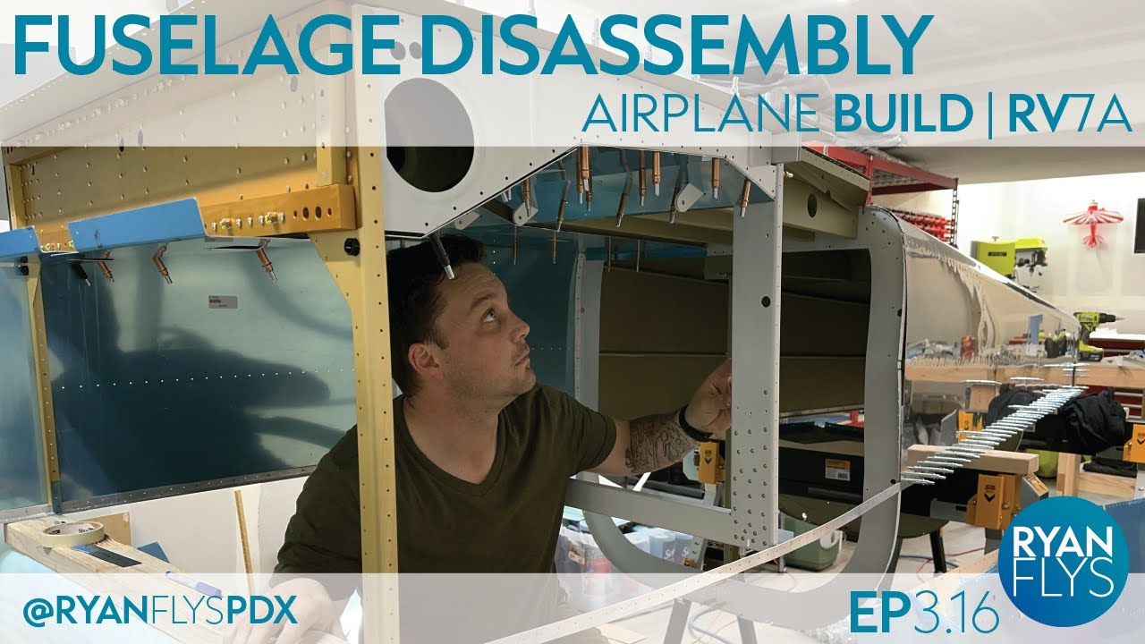 Aviation: Vans RV Aircraft - I Disassemble an Airplane Fuselage - and Nearly Drop It!