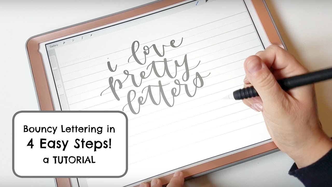 Bouncy Lettering Tutorial - How to Create Bounce Calligraphy in 4 Easy Steps!